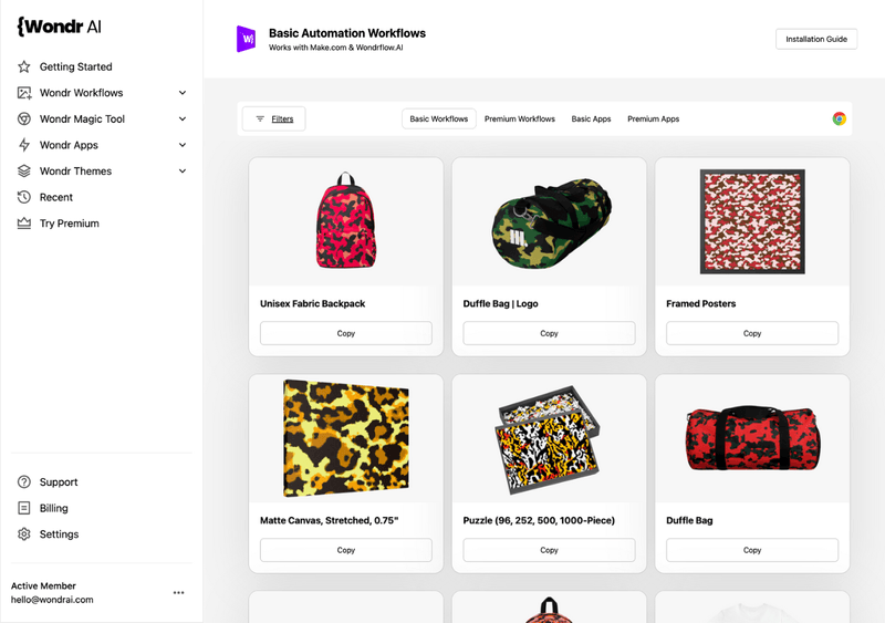 Wondr AI - Automate your print on demand store with AI